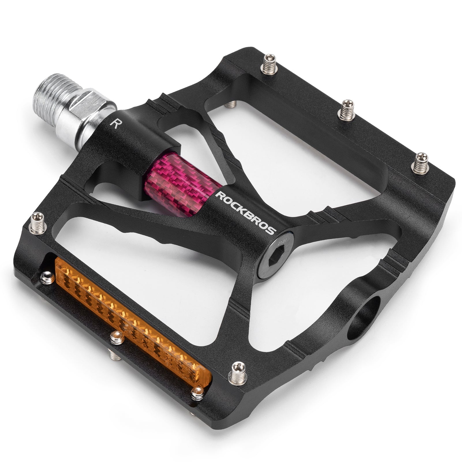 ROCKBROS Mountain Bike Pedals MTB Reflective Pedals CNC Non-Slip Light