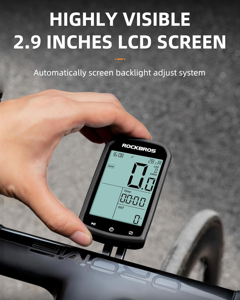 ROCKBROS M1 Wireless Bike Computer GPS Waterproof 2.9-inch Screen