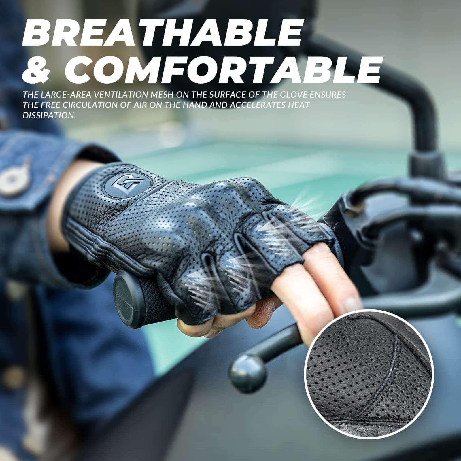 ROCKBROS Half-Finger Gel Padded Cycling Gloves Shock-Absorbing for Men