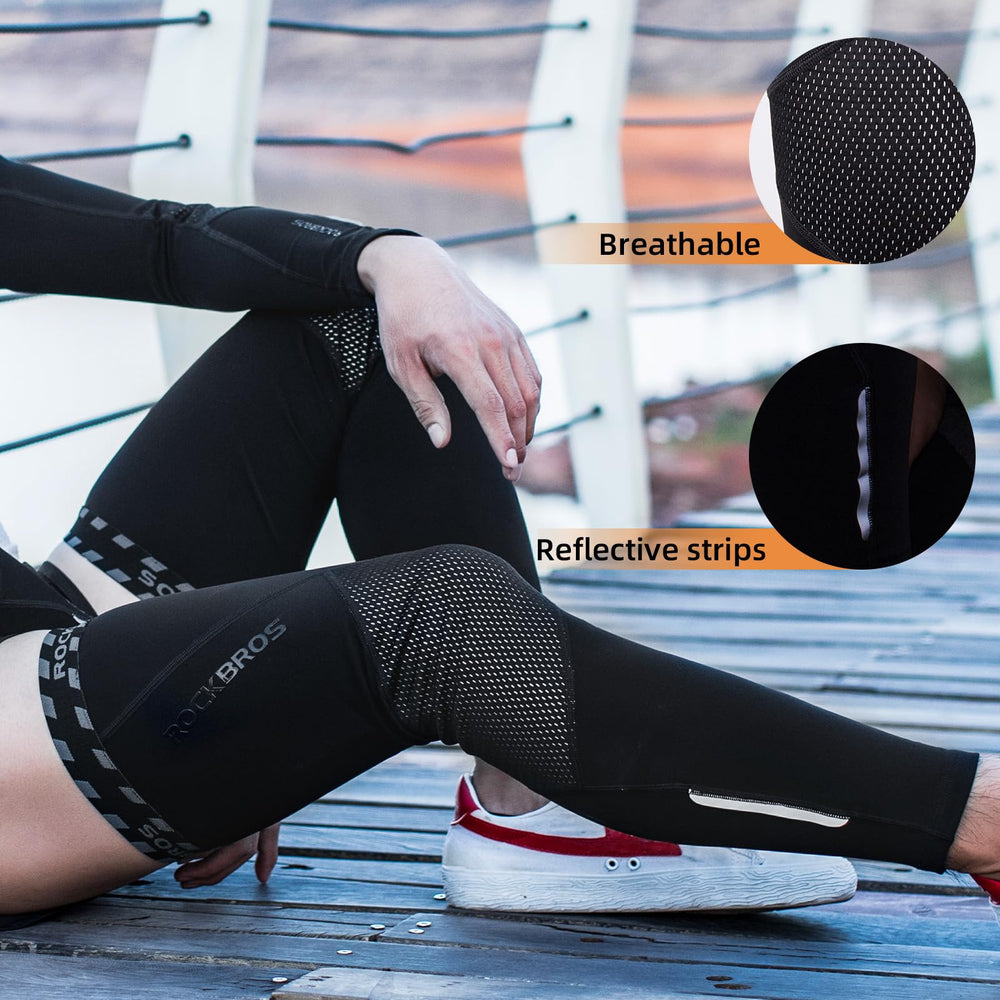 ROCKBROS Thermal Cycling Leg Warmers for Men & Women - Non-Slip ...