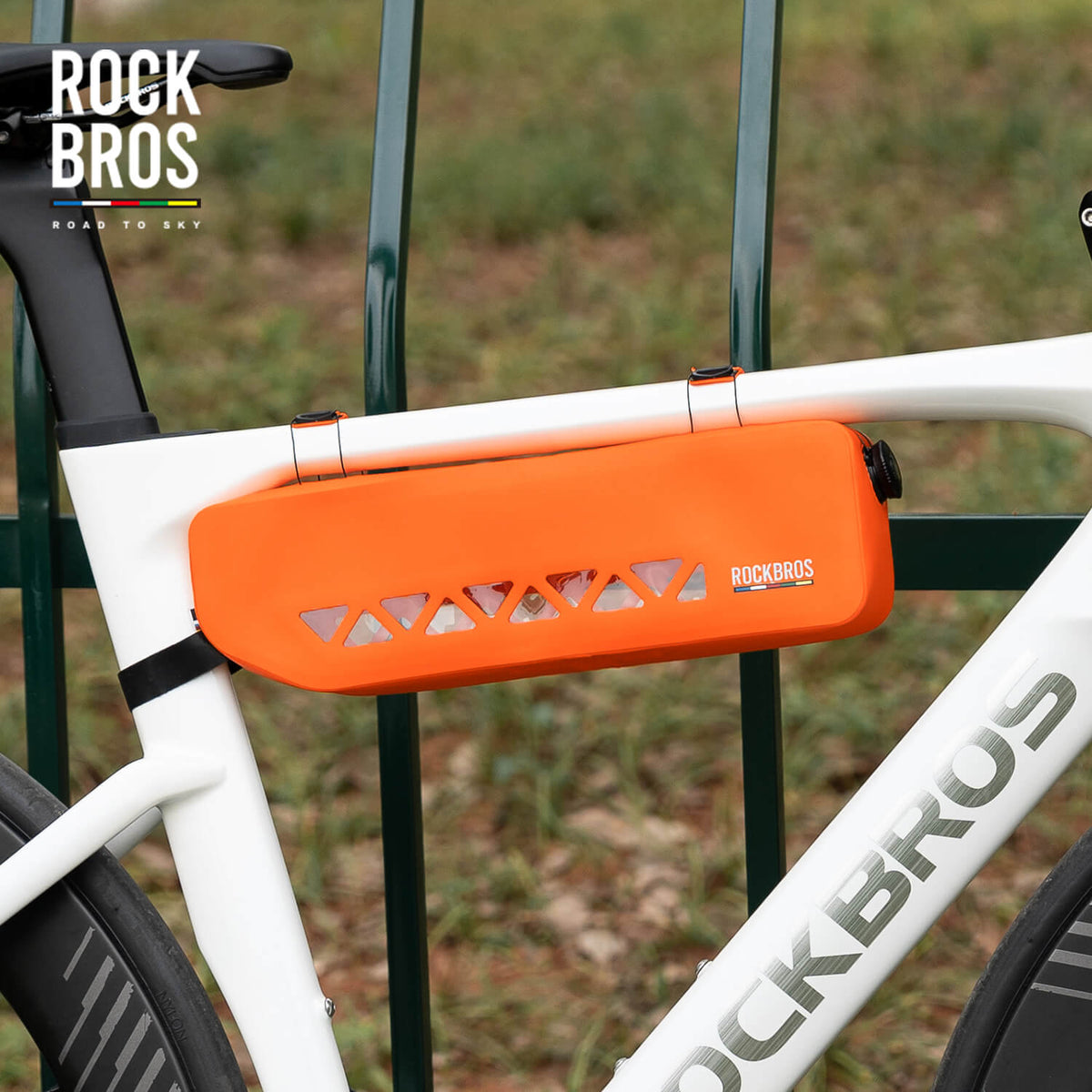 ROCKBROS Road-to-Sky Bike Frame Bag 100% Waterproof 1.7L 100%Waterproof ...