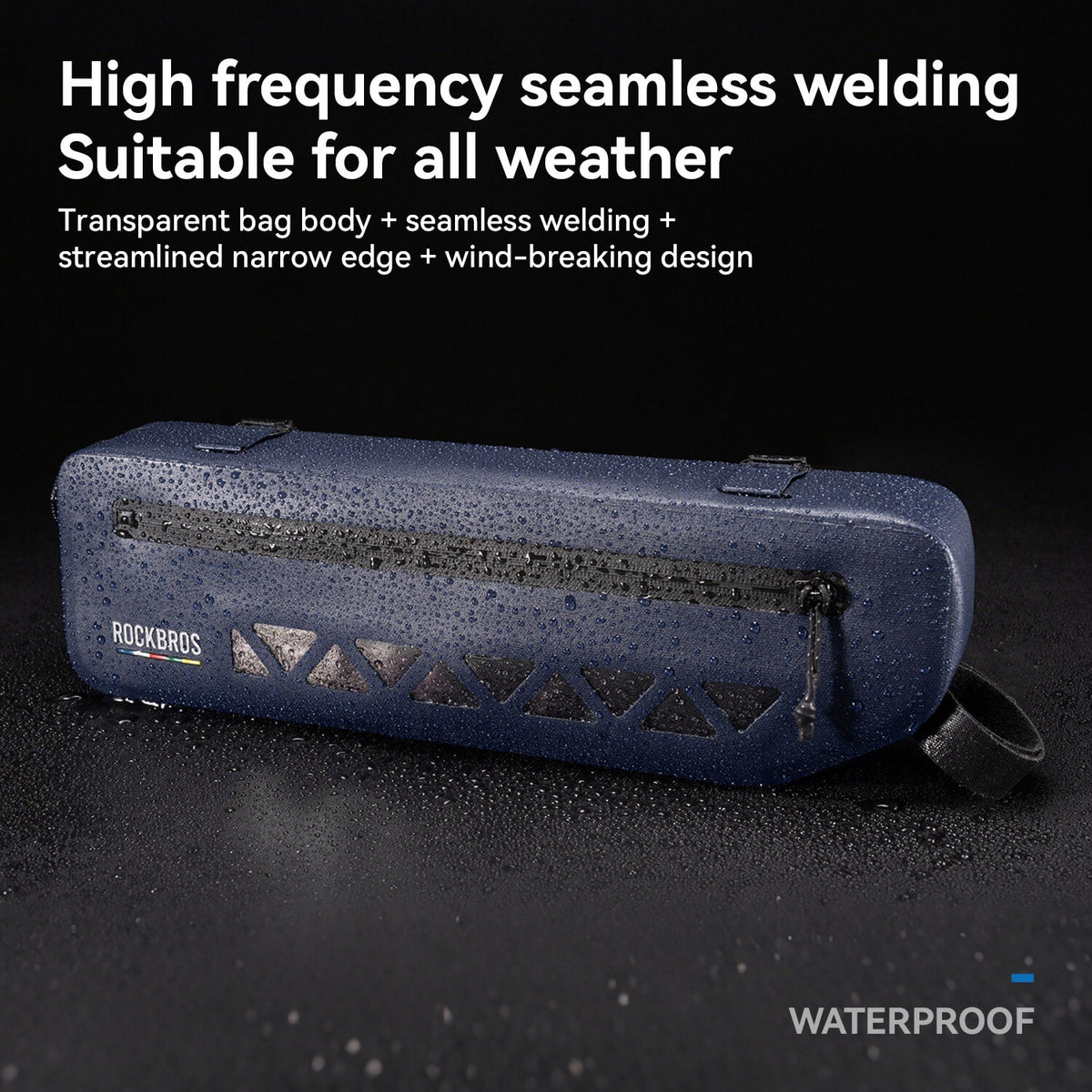 ROCKBROS Road-to-Sky Bike Frame Bag 100% Waterproof 1.7L 100%Waterproof ...