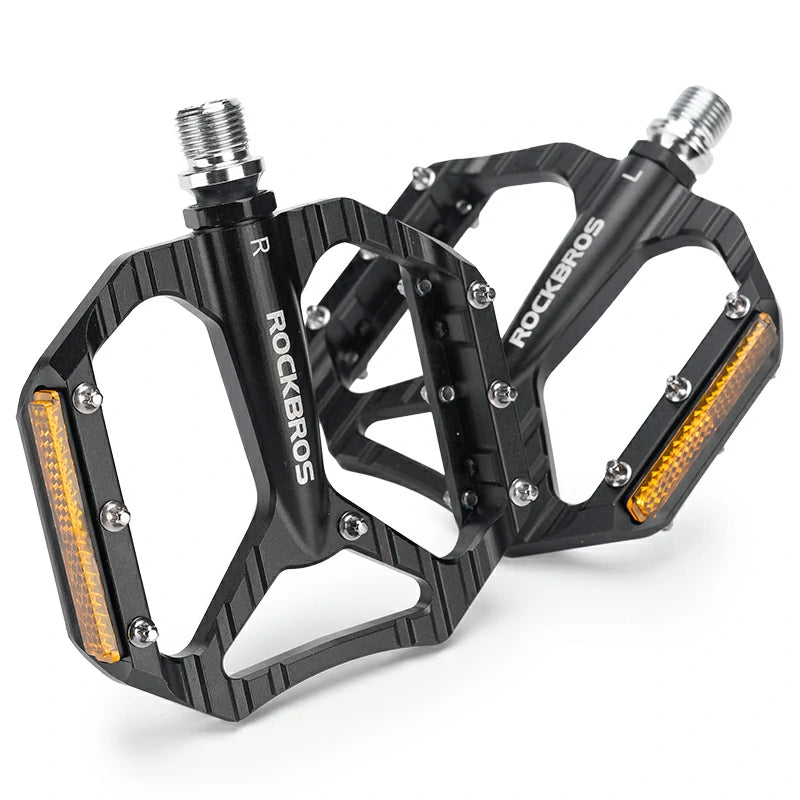 ROCKBROS Aluminum Alloy Non-Slip Reflective Bike Pedal Rocket-Style